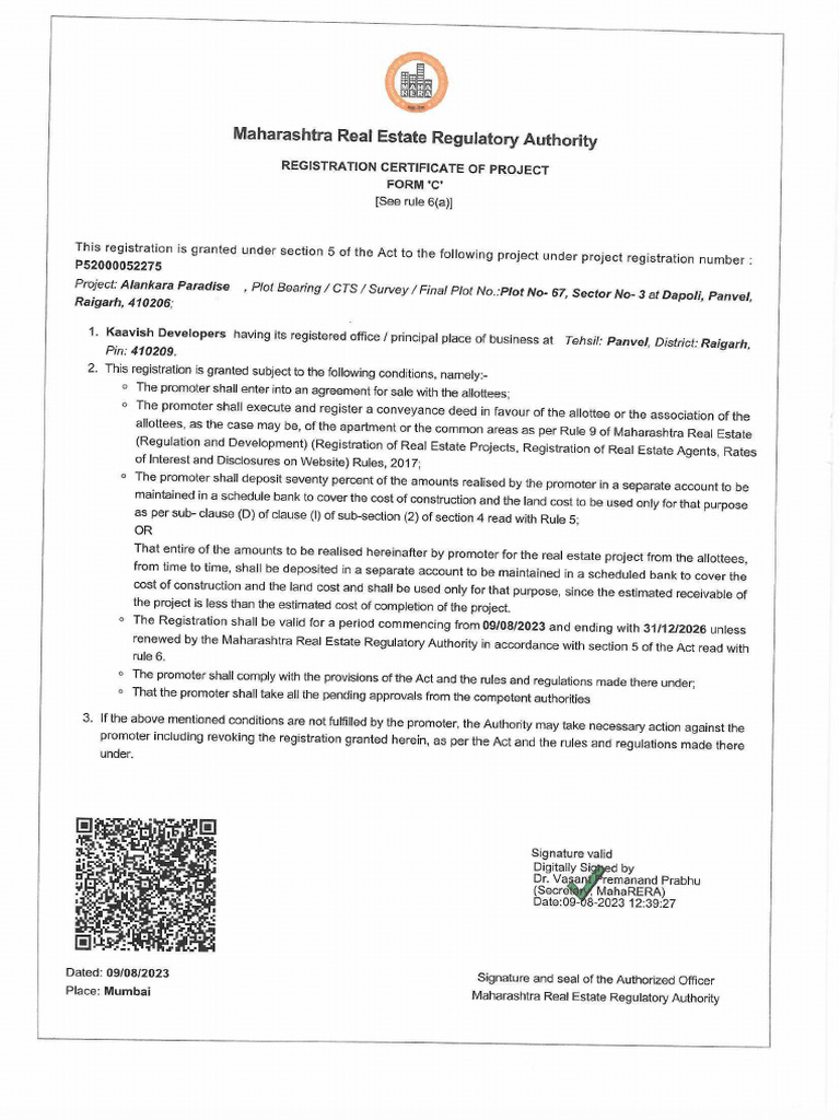 RERA Certificate 2 | PDF