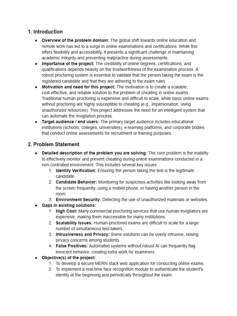 AI-Powered Online Exam Proctoring System Using MERN Stack and Face ...