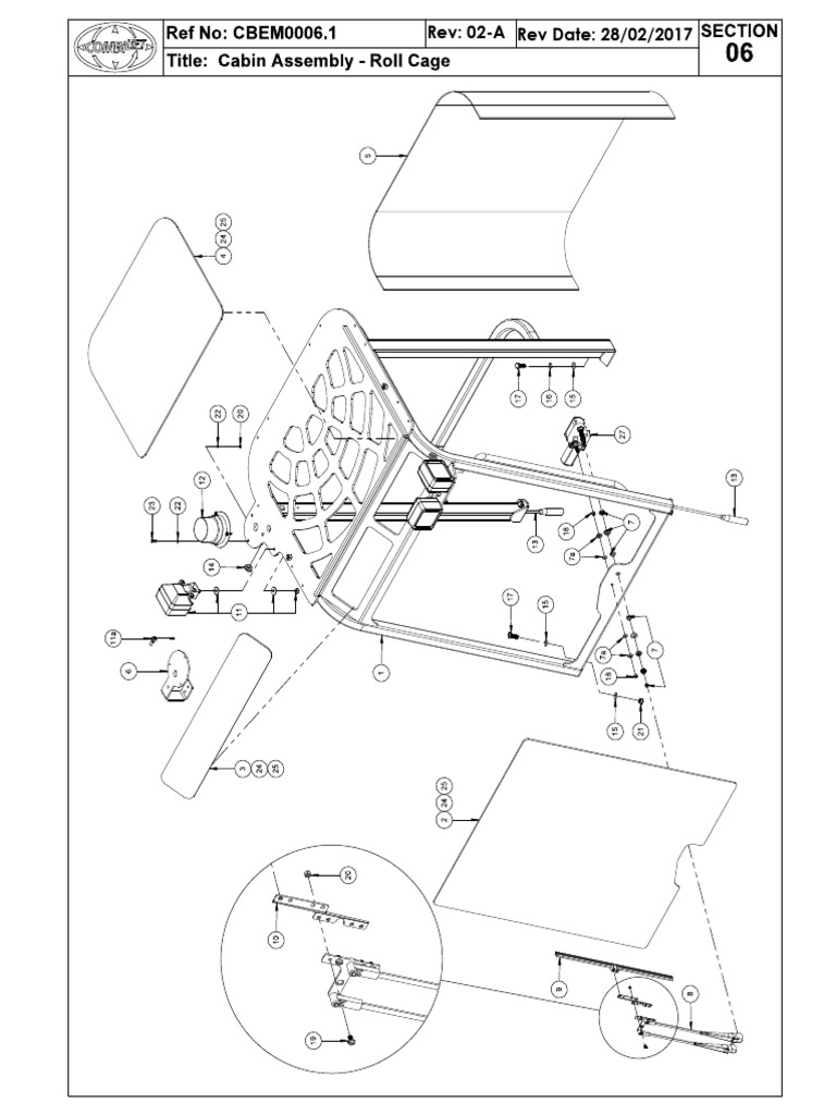 Enclosed Cabin Assembly Parts List | PDF | Screw | Nut (Hardware)