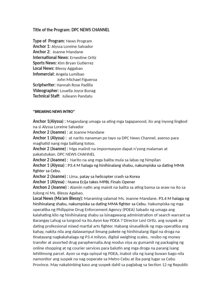 News Casting | PDF