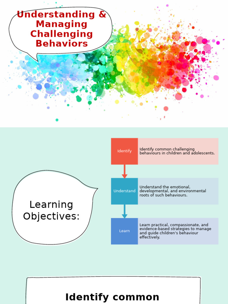 Understanding & Managing Challenging Behaviours WEBINAR | PDF ...