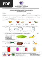 Standard 3 Mathematics Diagnostic Test | PDF
