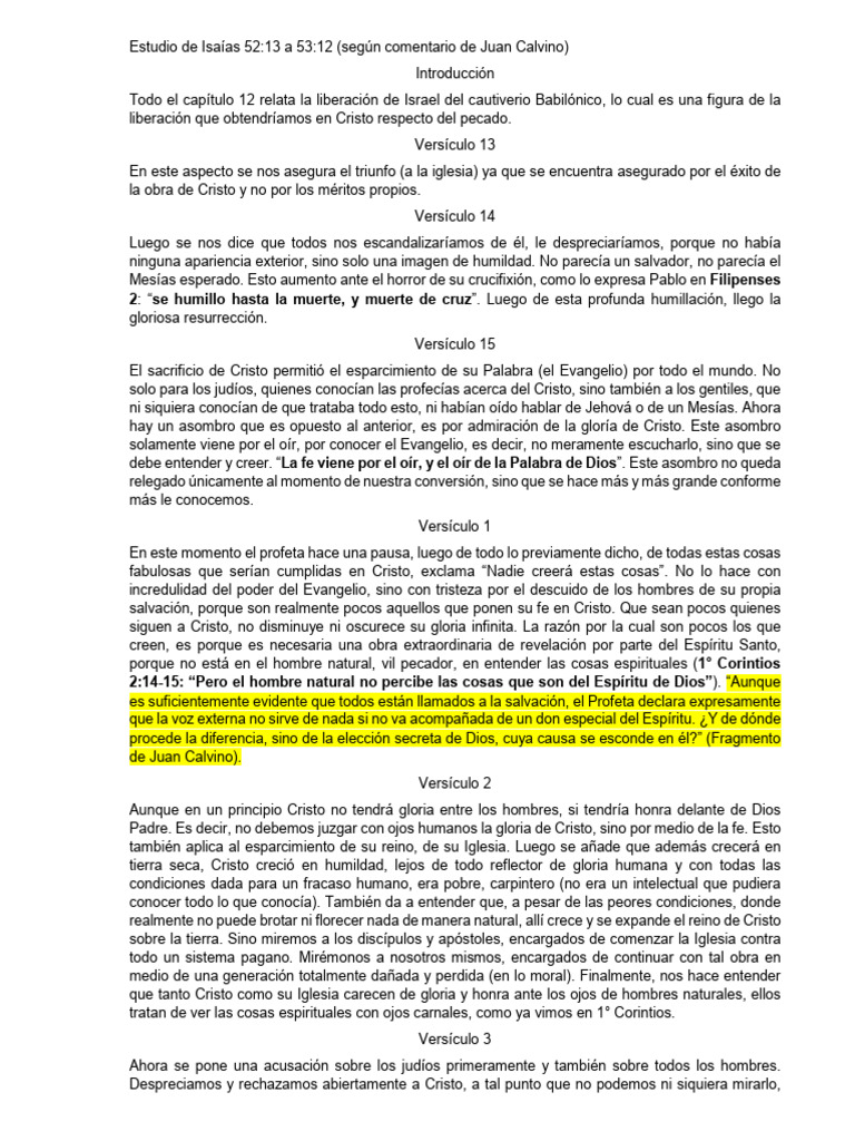 Estudio de Isaías 52 | PDF | Cristo (título) | Pecado