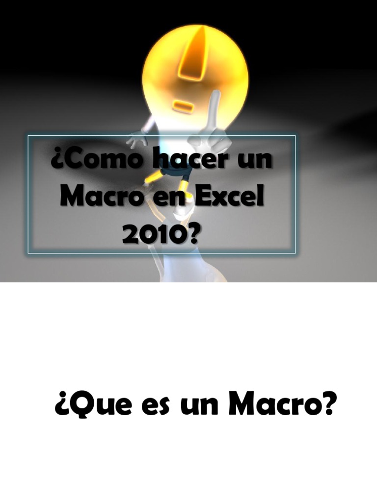 Diapositivas De Macros Pdf Macro Informática Básico