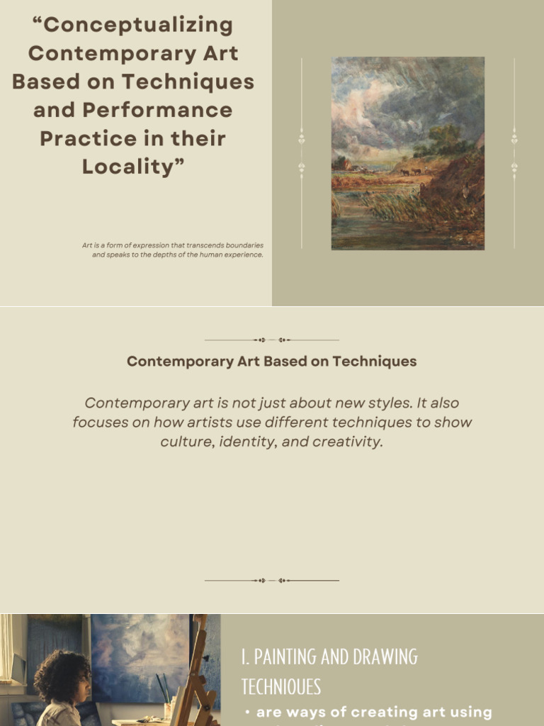 Conceptualizing Contemporary Art Based On Techniques and Performance ...