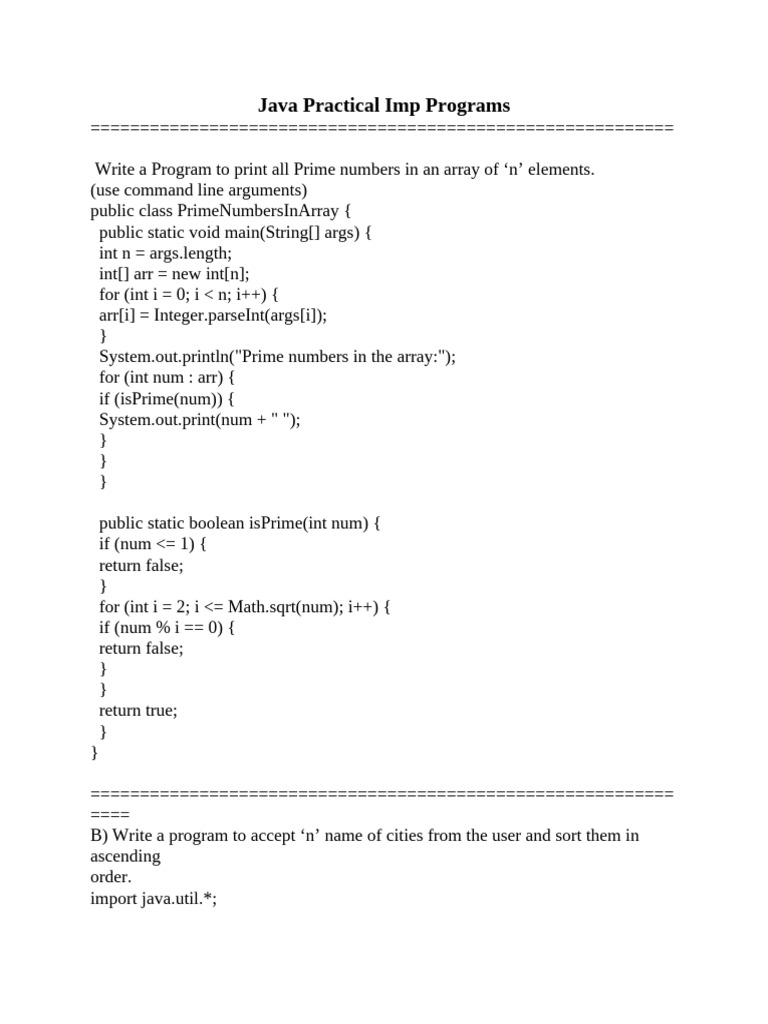 JAVA Pract Questions Bank | PDF | Constructor (Object Oriented Programming) | Programming