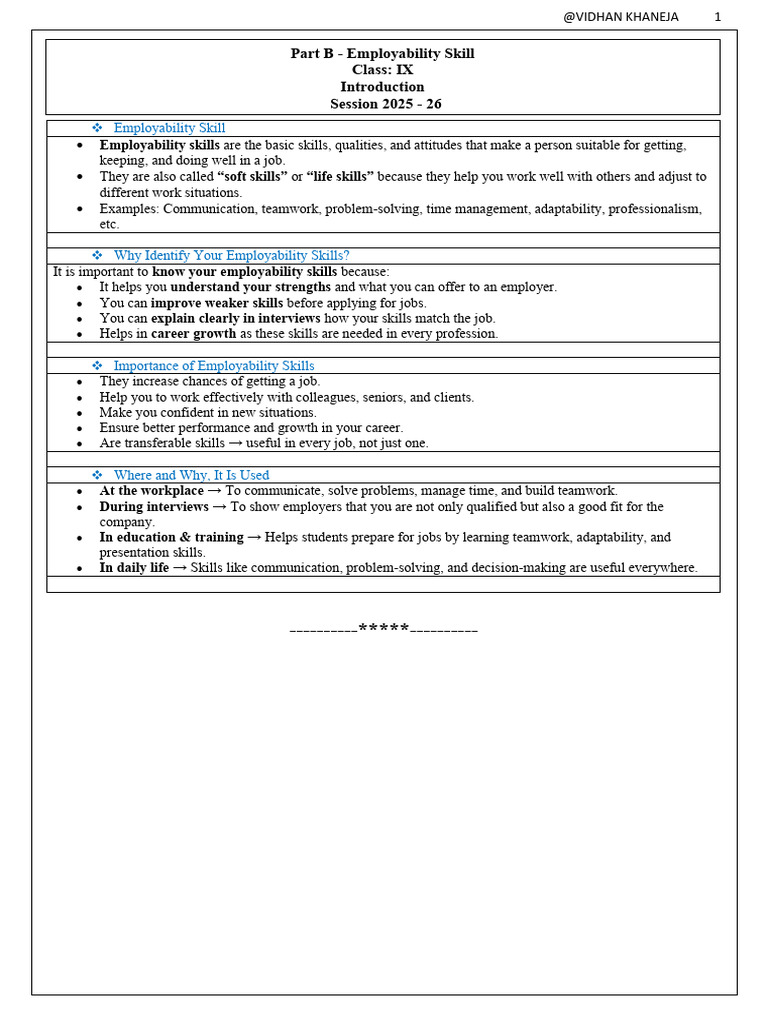 Essential Employability Skills Guide | PDF
