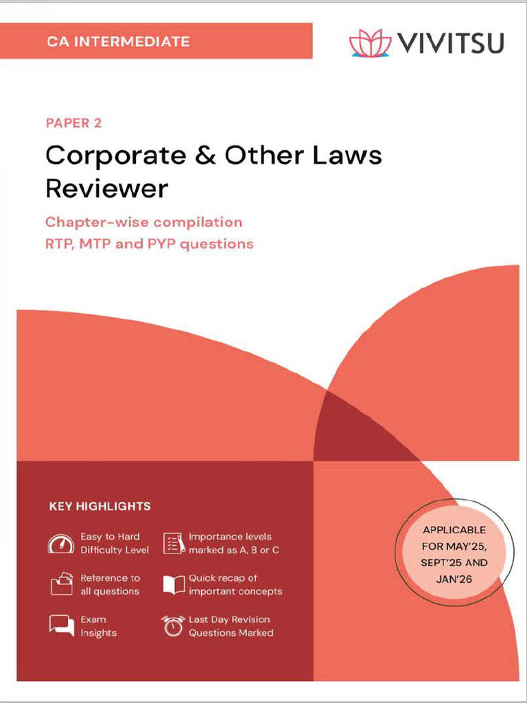 CA Intermediate Corporate Laws Reviewer | PDF | Securities (Finance ...