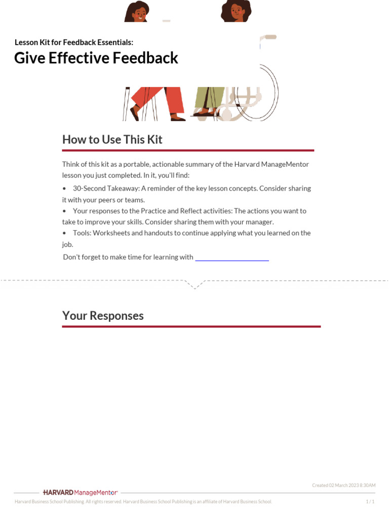 Preparing To Give Feedback - Lesson Kit | PDF | Cognitive Science ...
