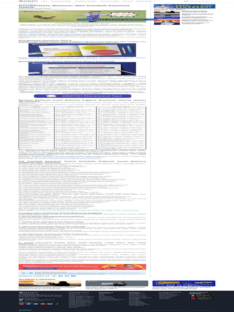 Pengertian dan Rumus Passive Voice | PDF