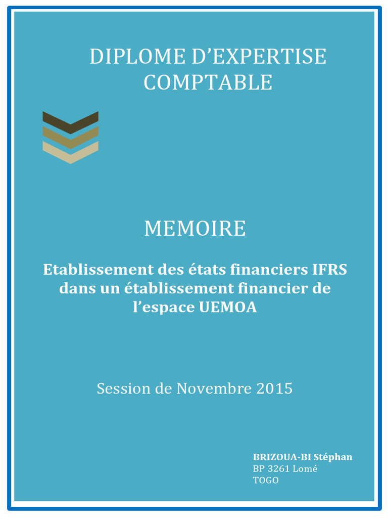 Conversion IFRS dans l'UEMOA : enjeux et stratégies | PDF | Normes ...