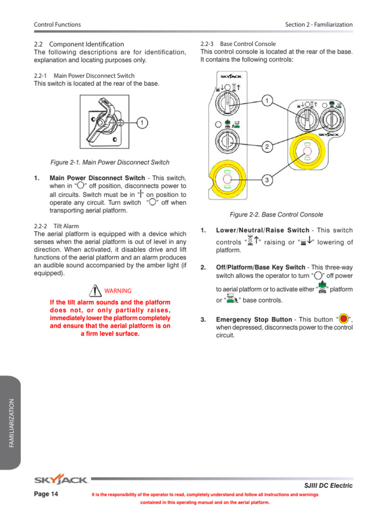 Aerial Platform Operator Manual Overview | PDF | Switch | Electrical ...