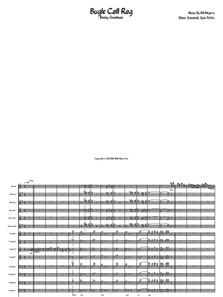 Bugle Call Rag Sheet Music | PDF | Saxophone | American Styles Of Music