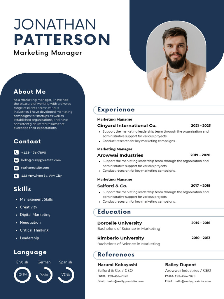 Blue and White Modern Professional Resume | PDF | Economies | Learning