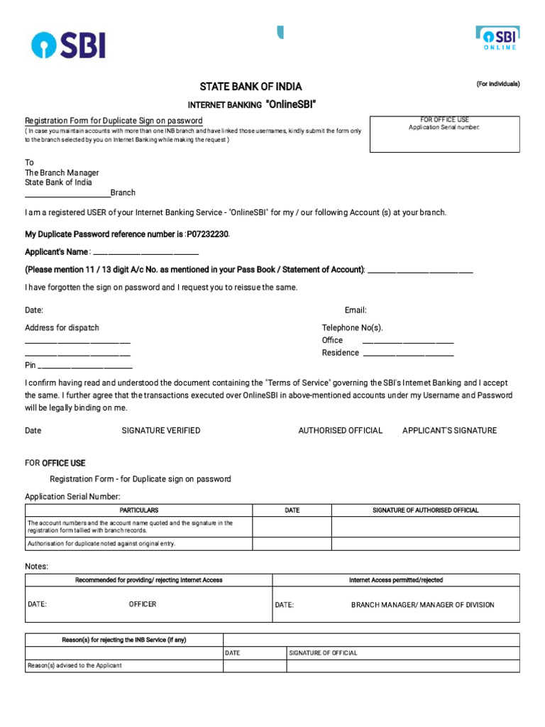 State Bank of India | PDF | Password | Online Banking