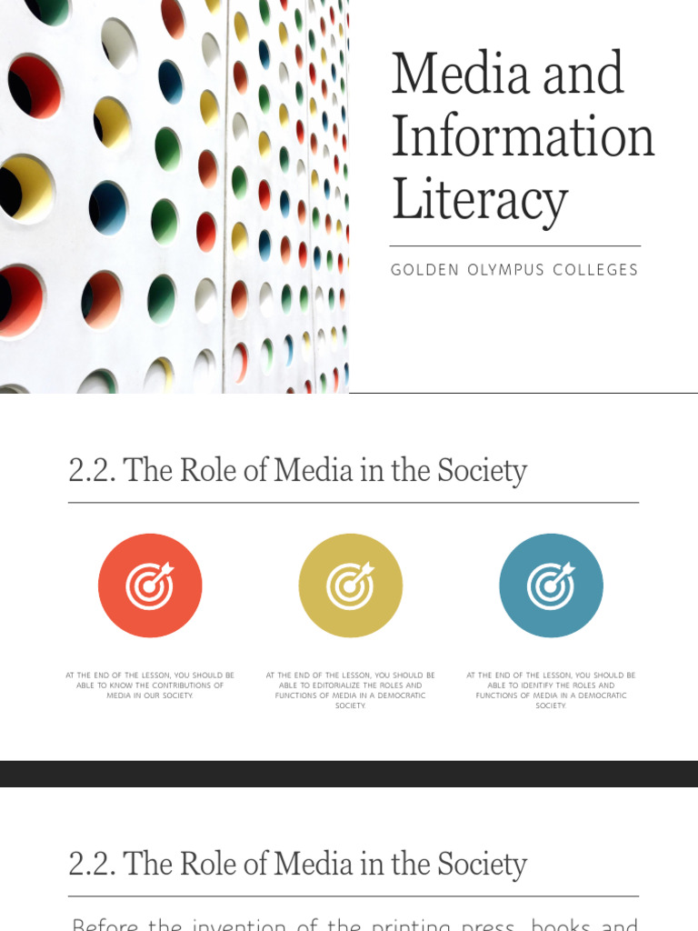 Role of Media in Society Explained | PDF