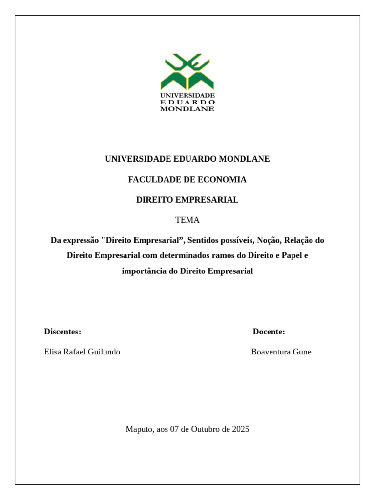 Universidade Eduardo Mondlane | PDF
