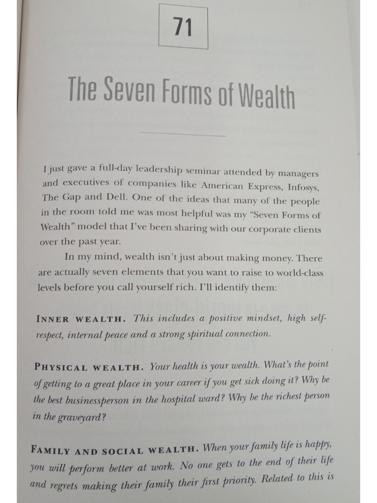The Seven Forms of Wealth - PDF | PDF