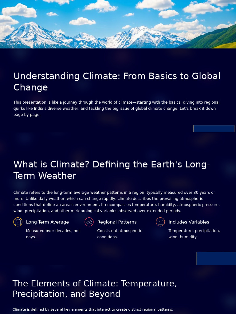 Understanding Climate-From-Basics-to-Global-Change | PDF | Weather | Rain