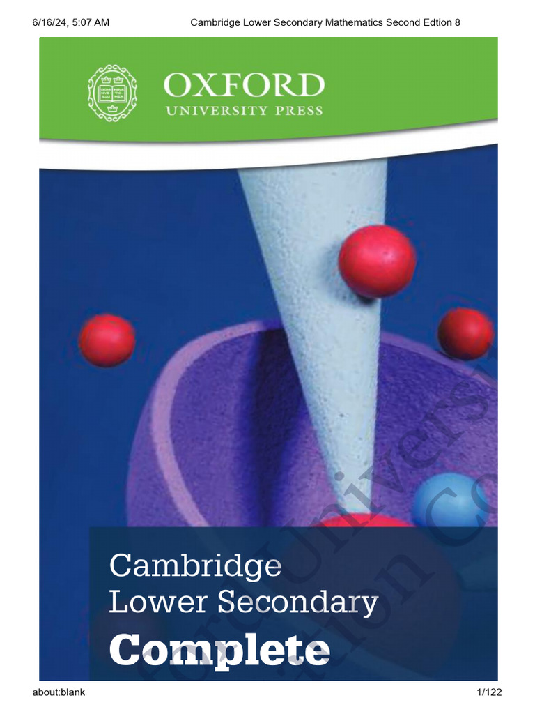 Cambridge Lower Secondary Math 8 | PDF
