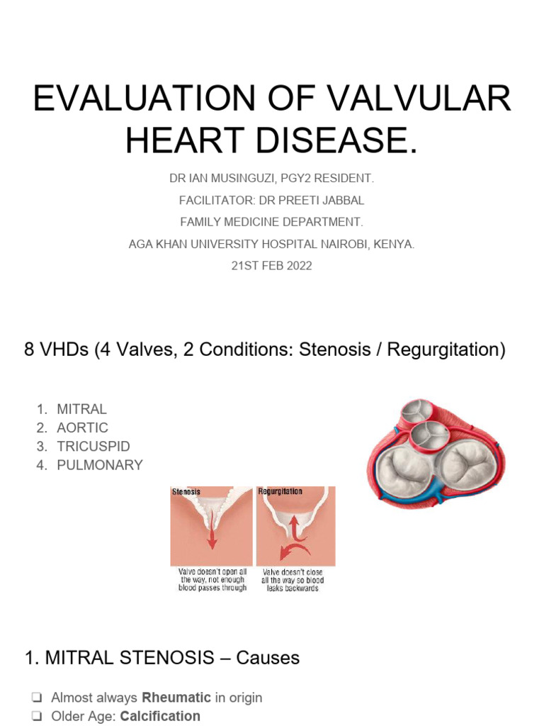 Evaluation of Valvular Heart Disease | PDF | Medical Specialties ...