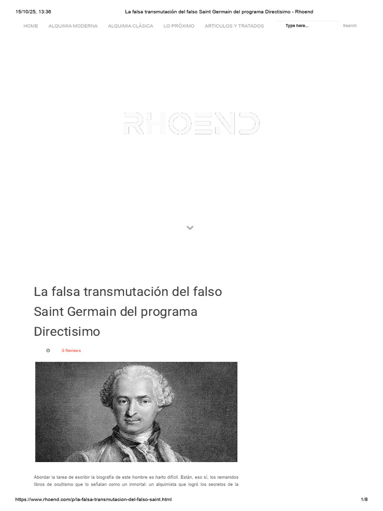 La Falsa Transmutación Del Falso Saint Germain Del Programa Directisimo ...
