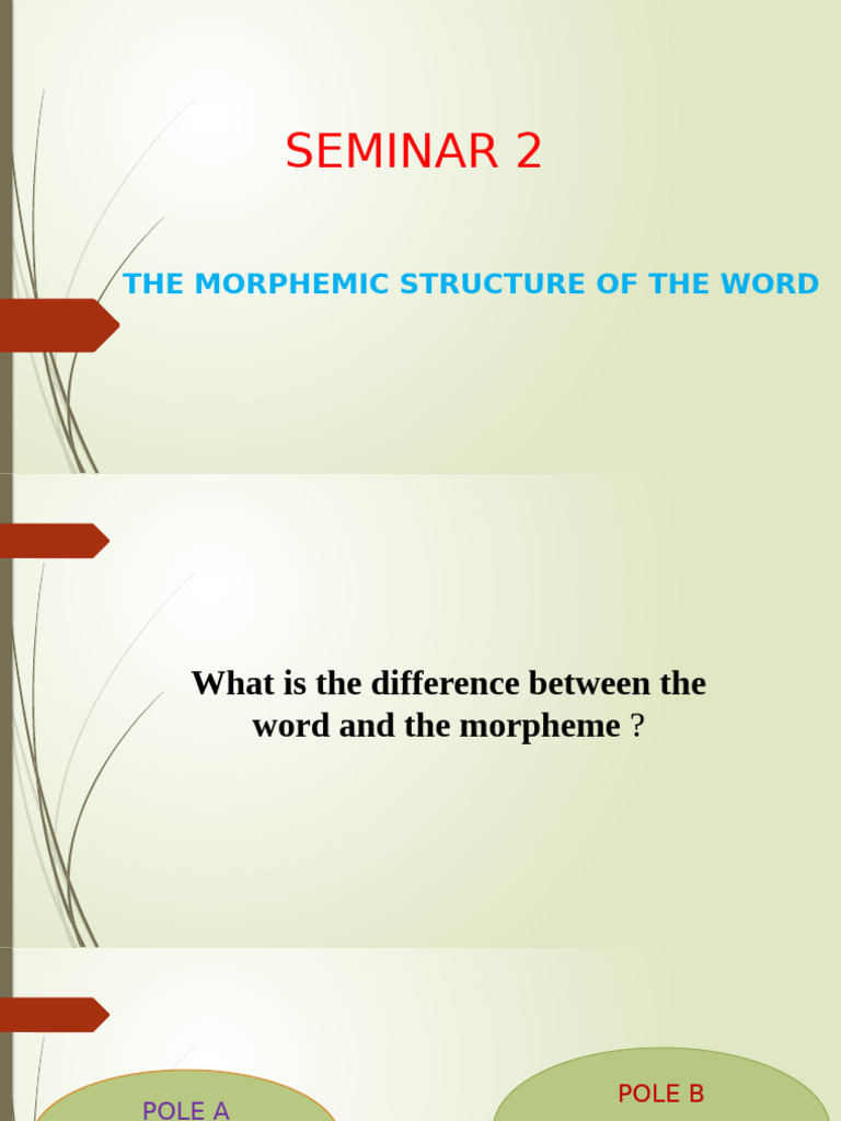 Seminar 2 (Morphemes) Slides 2 | PDF | Word | Lexicon