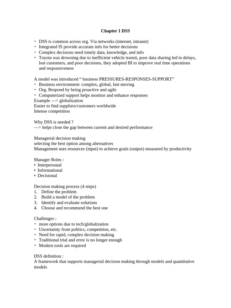 Dss Final Notes Pdf Sql Data Warehouse