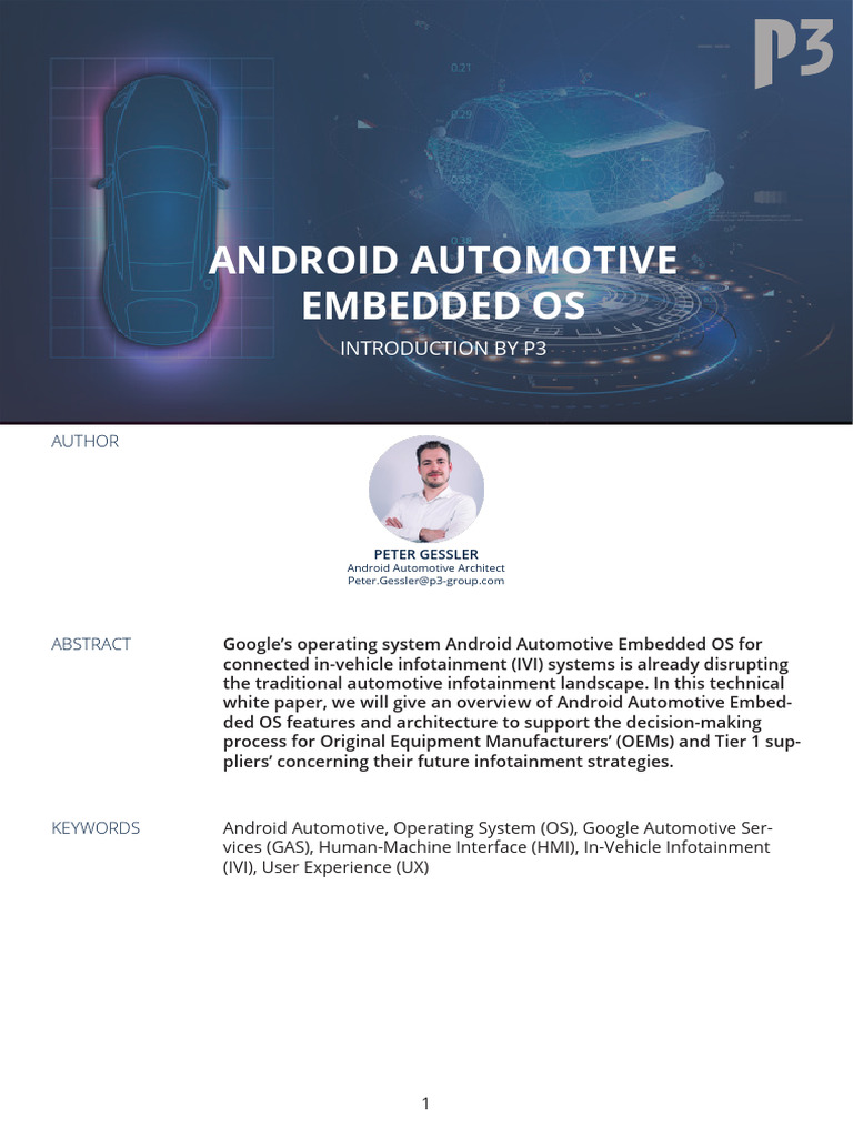 Android Automotive Embedded OS P3 Whitepaper v2 | PDF | Android (Operating System) | Operating ...