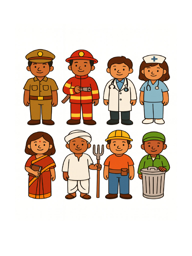 Community Helpers HD Illustration | PDF