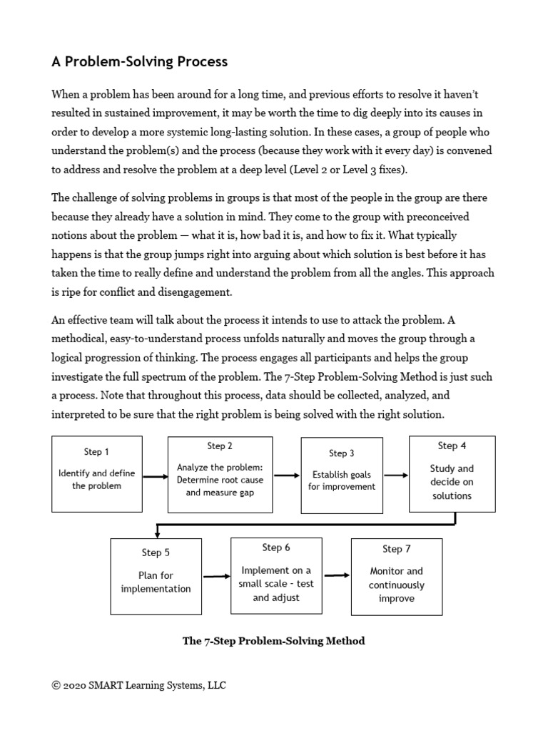 A Problem Solving Process 52120 | PDF | Psychology | Behavioural Sciences