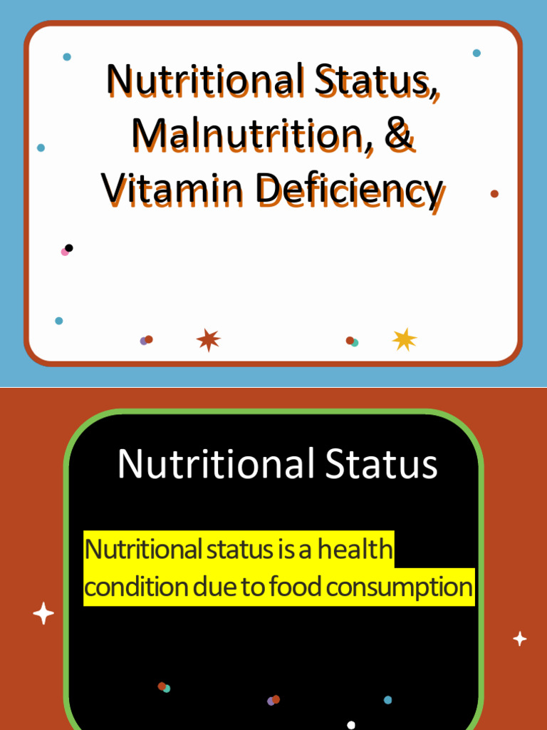 Malnutrition and Vitamin Deficiency Guide | PDF | Malnutrition | Nutrition