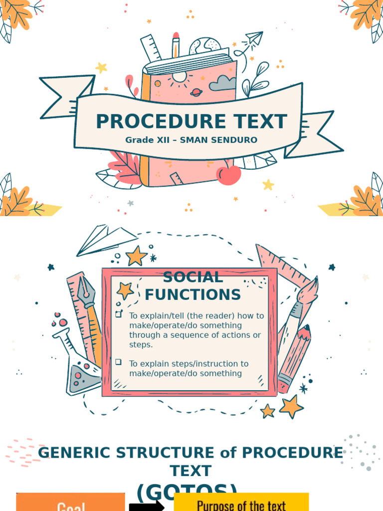 Understanding Procedure Text Structure | PDF
