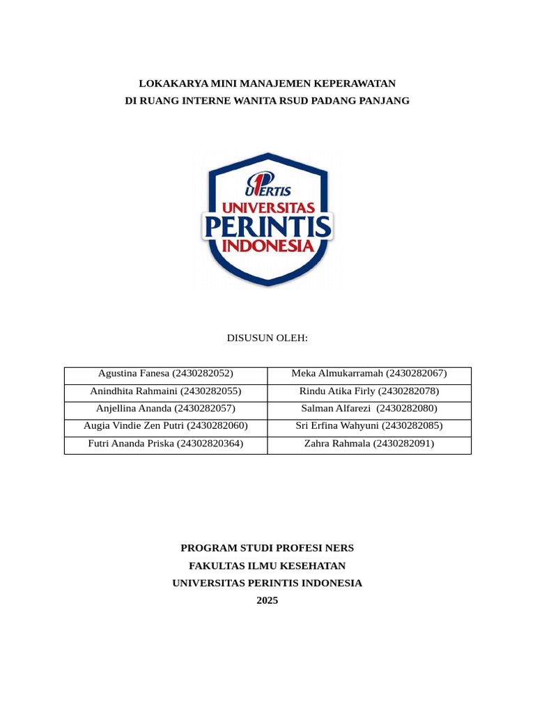 Pre Lokmin Revisi Kelompok Interne Wanita - Word | PDF