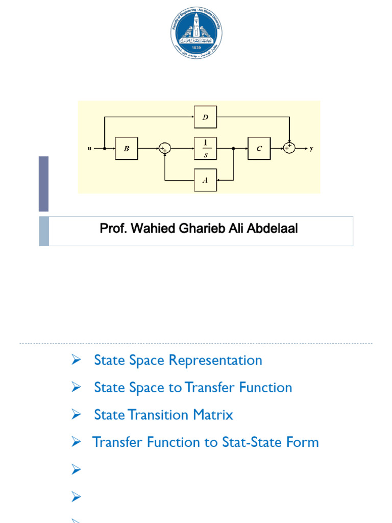 Topic#7 State Space Analysis and Design | PDF | Mathematical Analysis ...