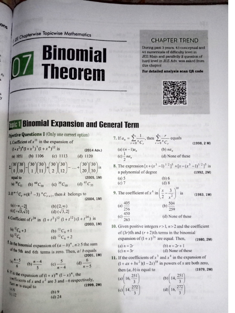 Binomial & Vector | PDF