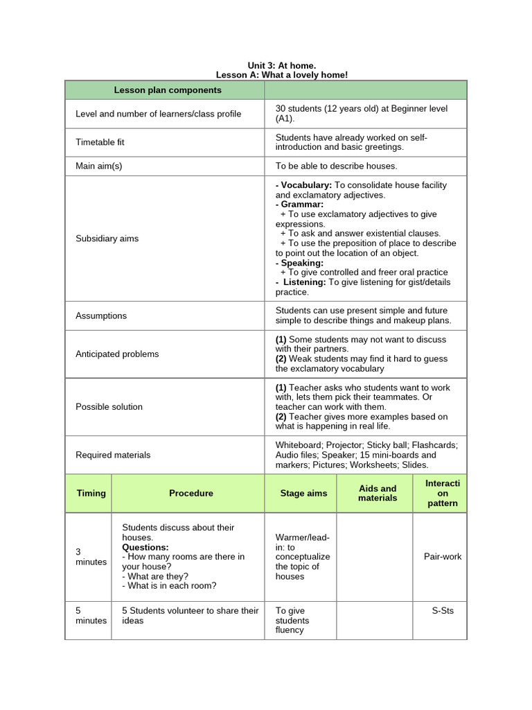 1727 Anh Mai Ngoc LESSON PLAN - MAI NGOC ANH 308895 1557096626 | PDF ...