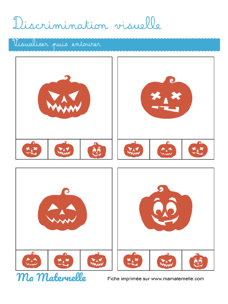 Discrimination Visuelle Halloween | PDF