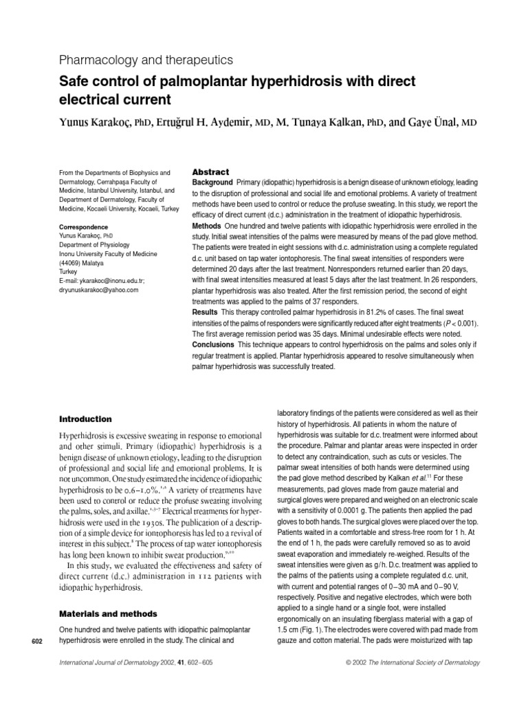 Hyperhidrosis Práctica Wiley | PDF | Clinical Medicine | Medical Specialties