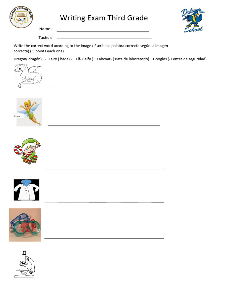 Spetial Exam Third Grade Writing | PDF