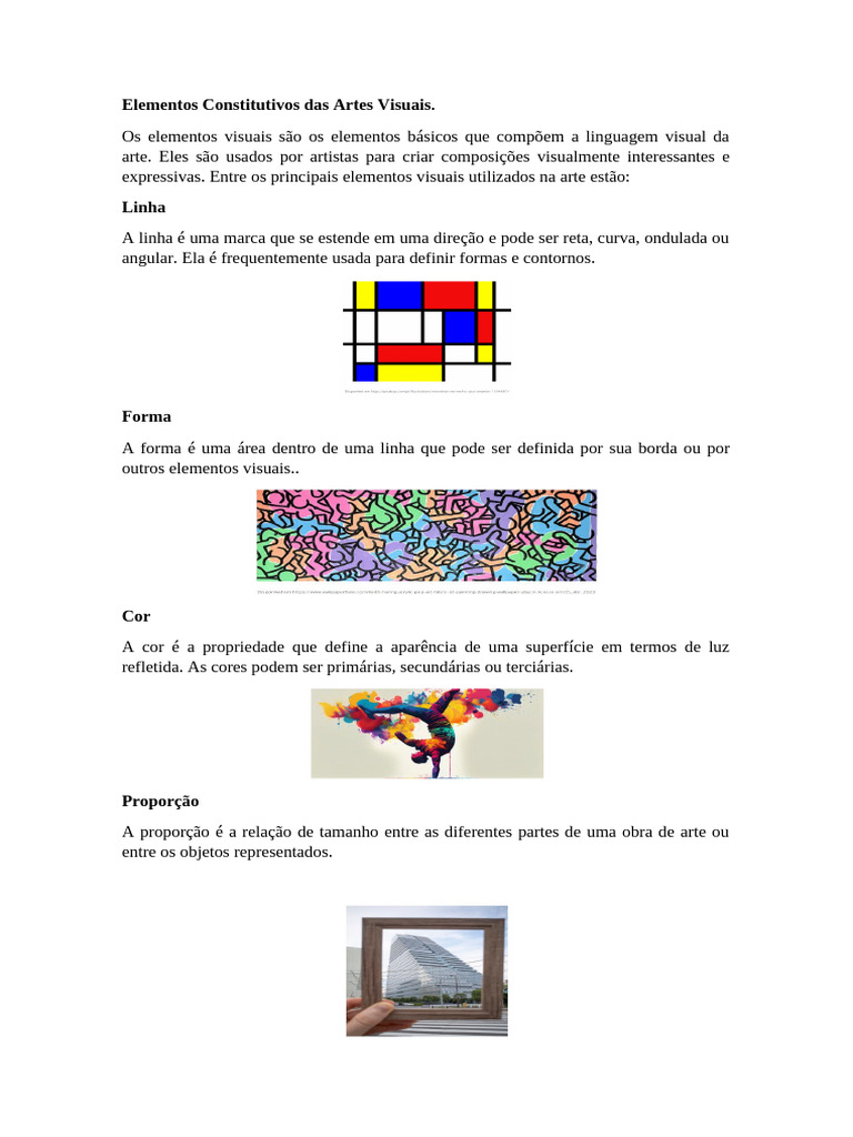 Elementos das Artes Visuais | PDF