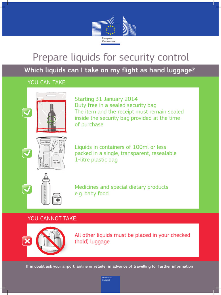 Airport Liquid Carry-On Guidelines | PDF