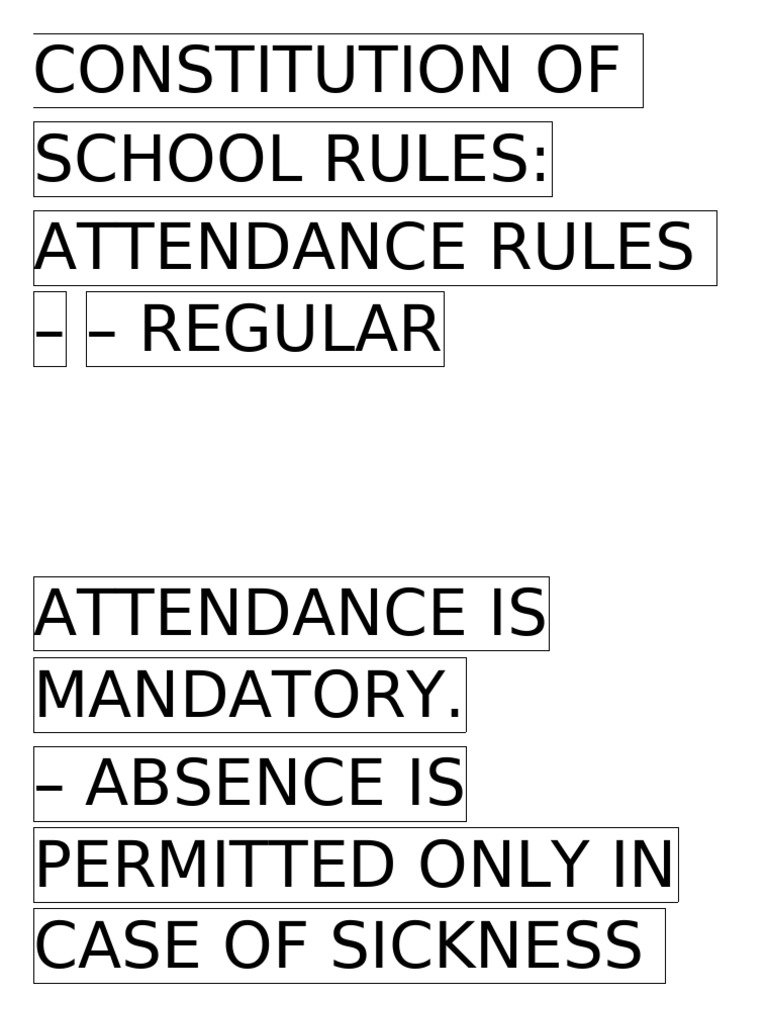 School Rules | PDF