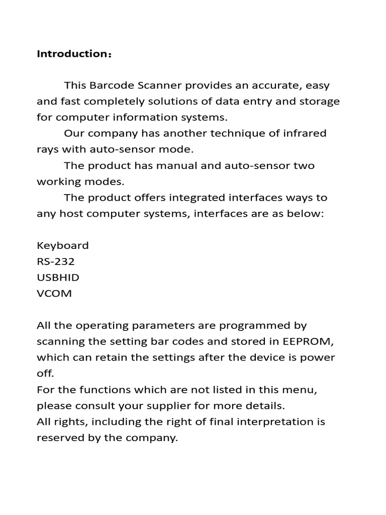 Barcode Scanner Configuration Guide | PDF | Universal Product Code ...