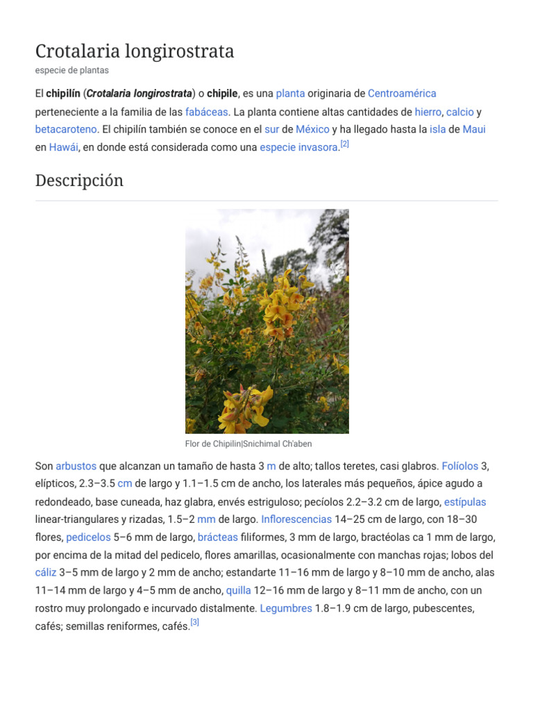 Tema Chipil | PDF | Botánica | Plantas
