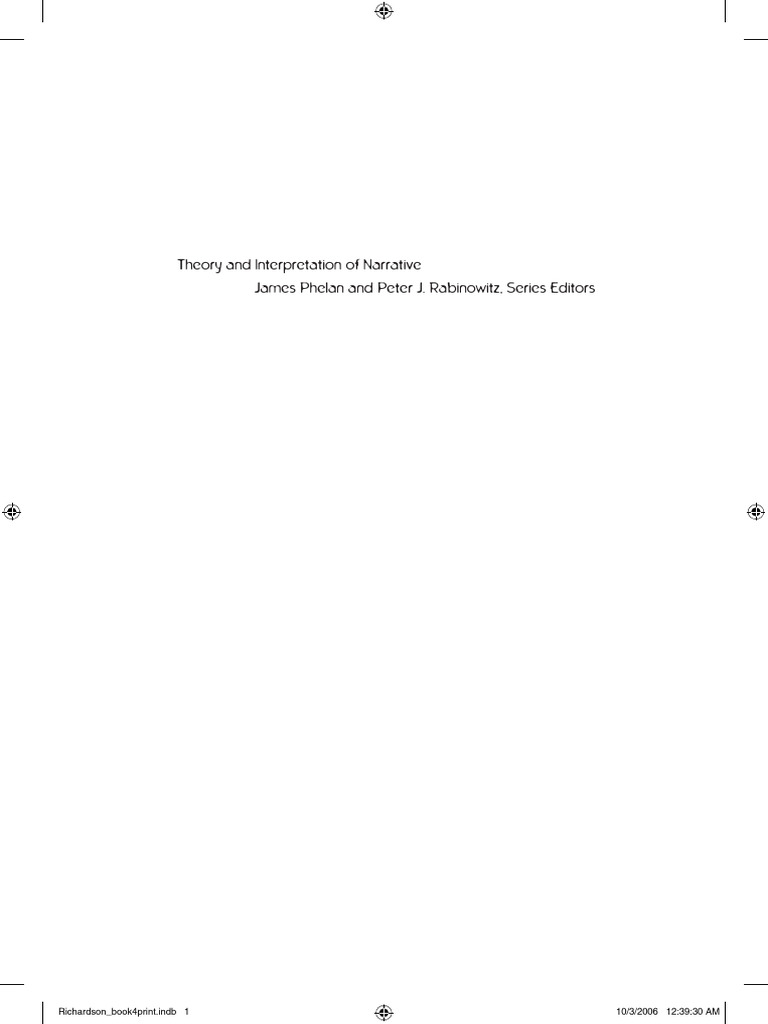 Theory and Interpretation of Narrative James Phelan and Peter J ...