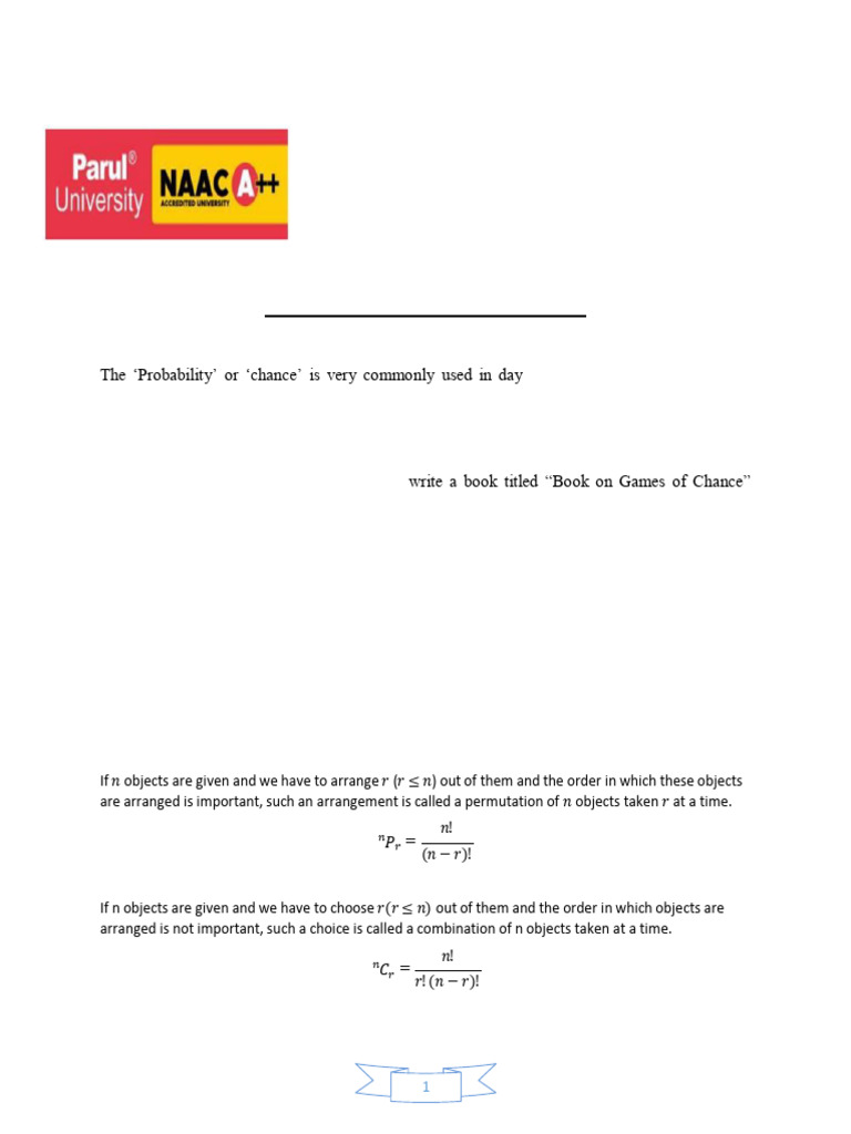 Unit 2 - Probability Discrete Mathematics | PDF | Probability Theory ...