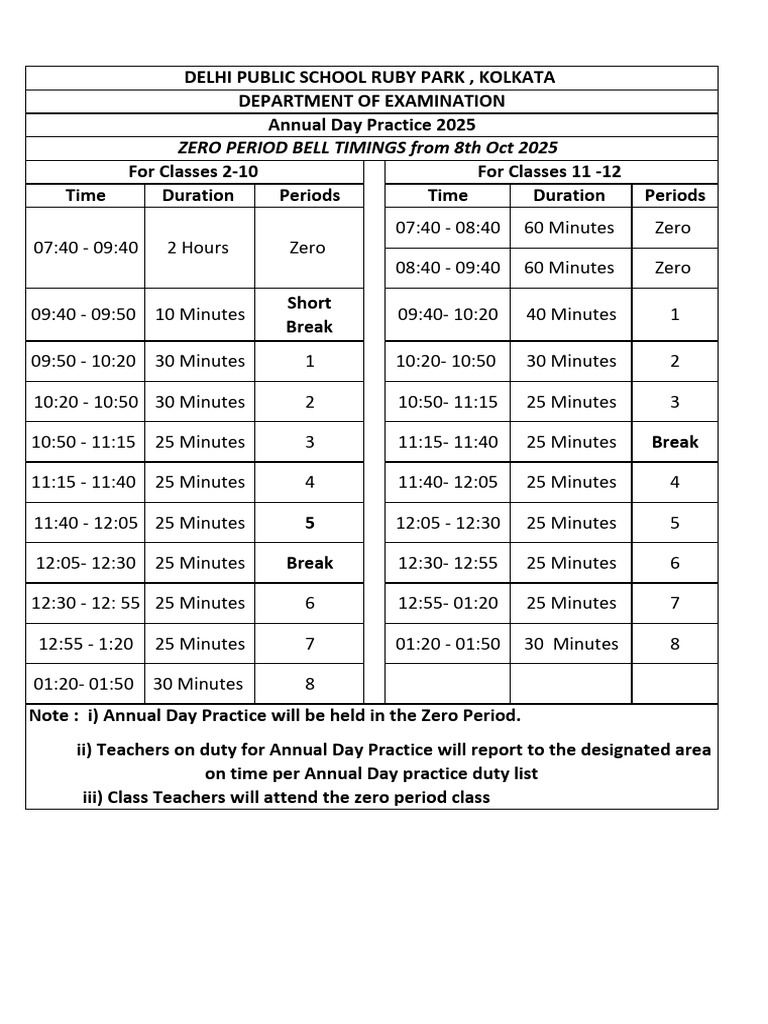 Annual Day Practice Schedule 2025 | PDF