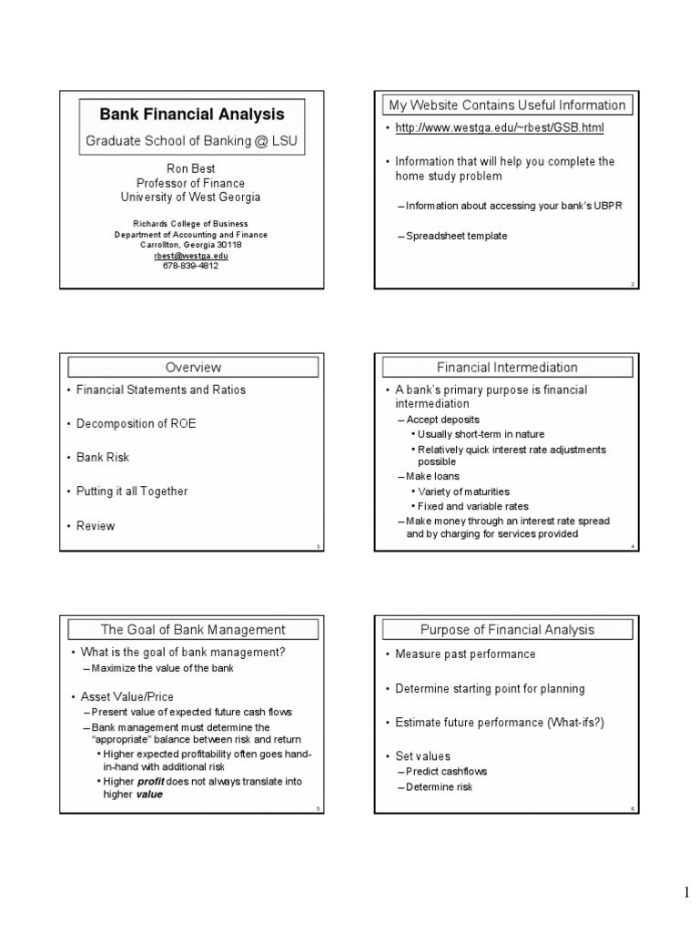 Bank Financial Analysis Key Metrics | PDF | Leverage (Finance ...