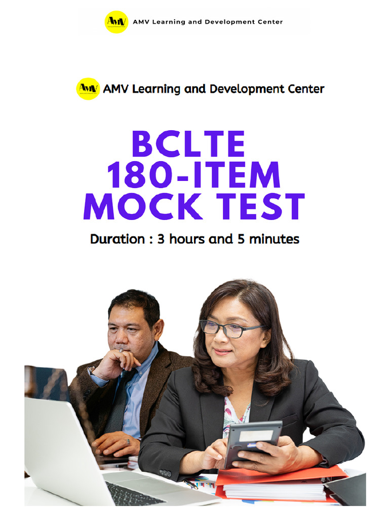 Full Bclte Mock Test 05242025 | PDF | Loans | Expense